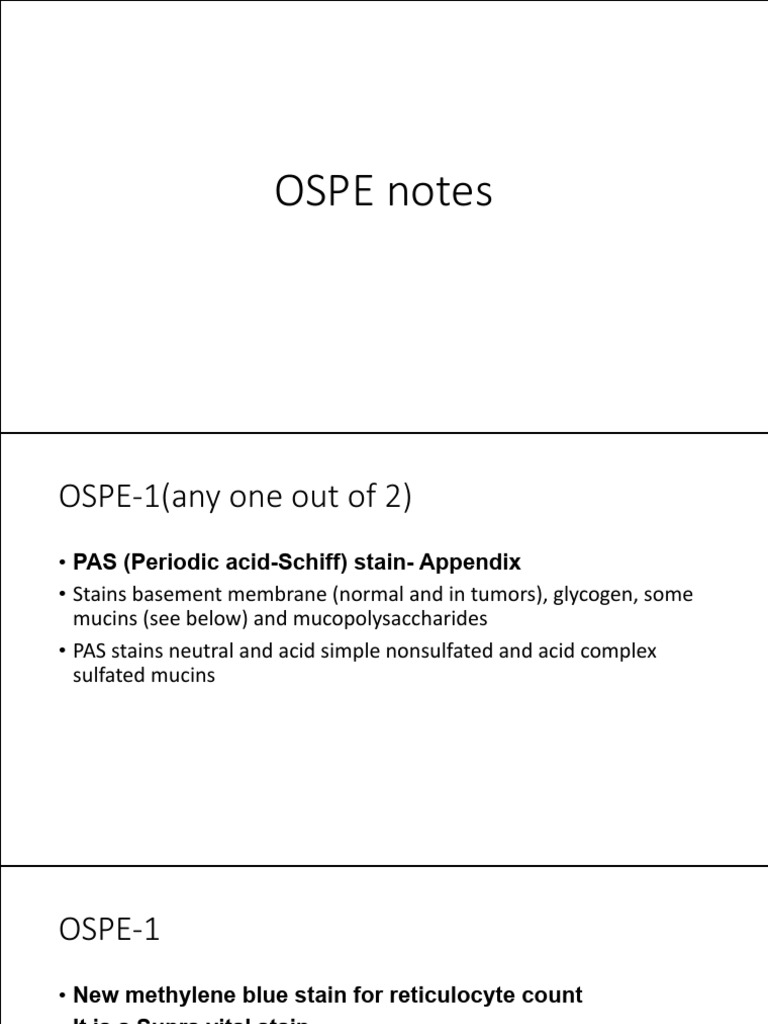 OSPE Notes | PDF