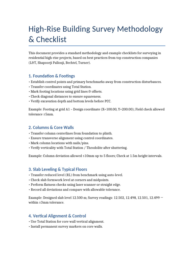 High-Rise Survey Methodology Guide | PDF
