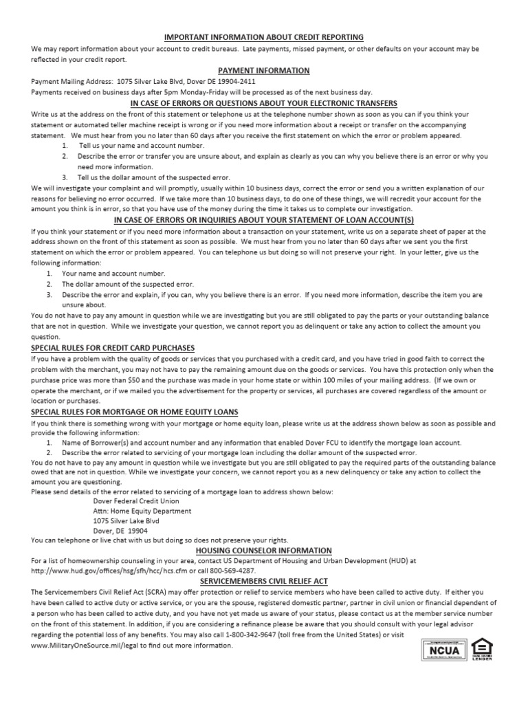 Account Disclosures and Information | PDF | Credit Card | Mortgages