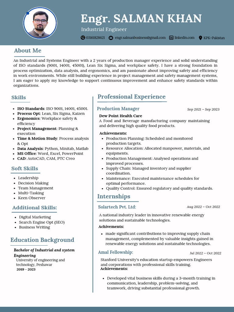 Salman Khan Resume Production | PDF | Design Thinking | Business