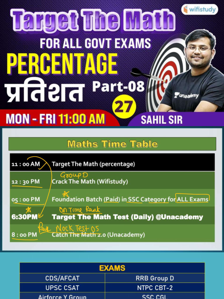 Target the Math Percentage 20 July Que File S_compressed | PDF