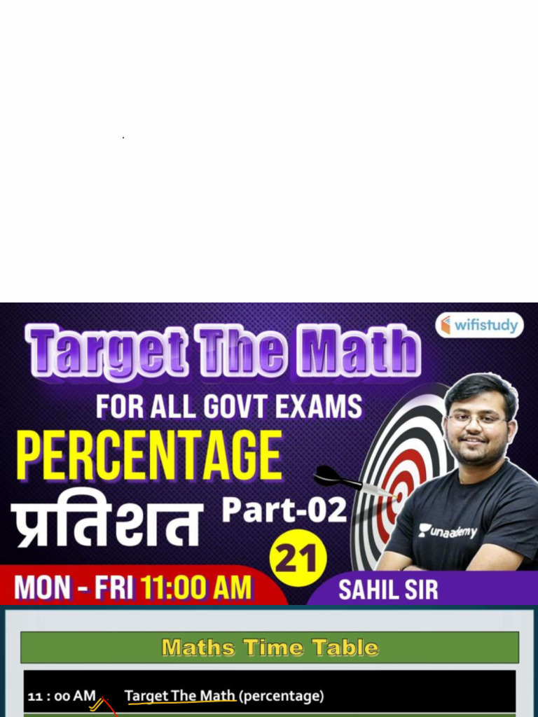 Target The Math Percentage 12 July Que File S - Compressed | PDF