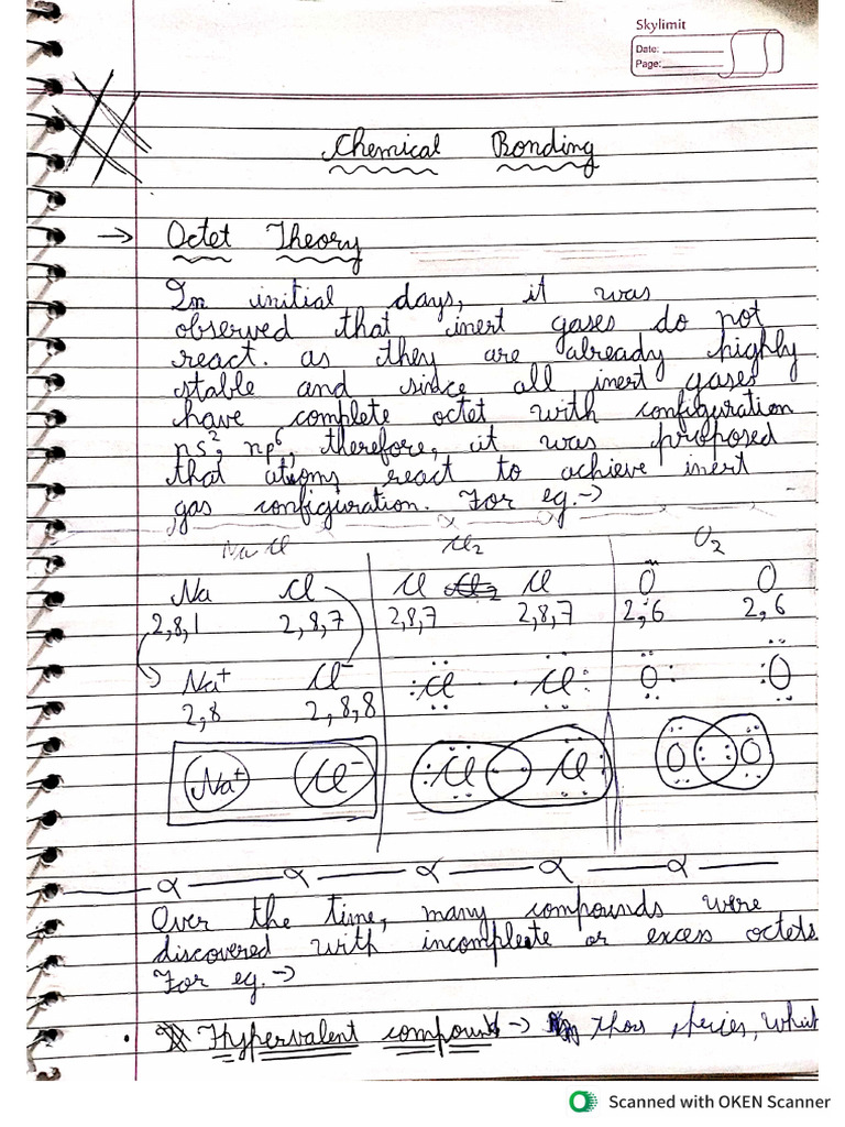 Chemical Bonding Notes | PDF