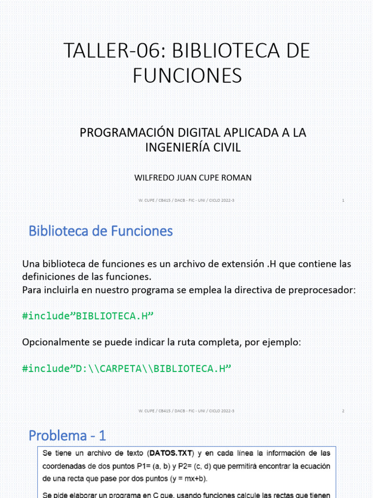 t06 - Biblioteca de Funciones | PDF