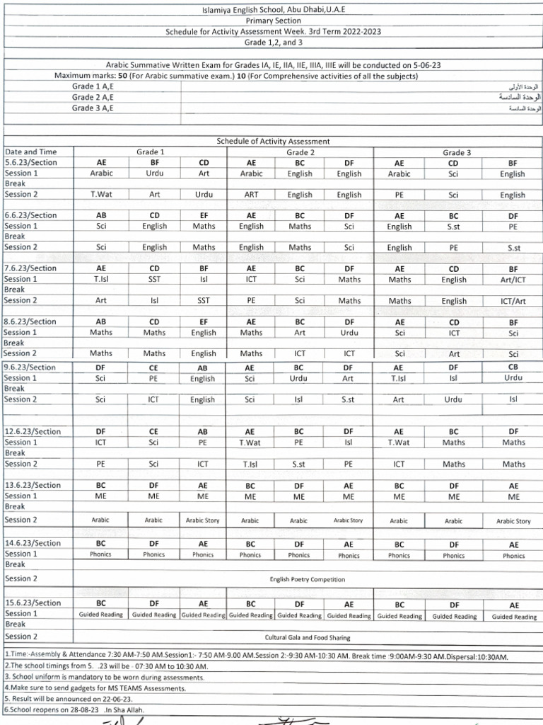 Pre-Primary Timetable Overview | PDF | Measurement | Litre