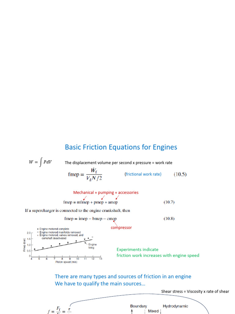 Engine Friction and Lubrication Insights | PDF | Heat Transfer | Engines