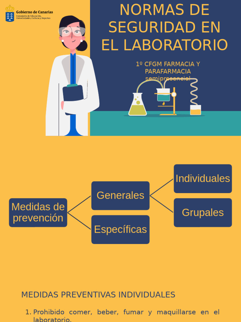 Normas de Seguridad en Laboratorio de Farmacia | PDF | Laboratorios