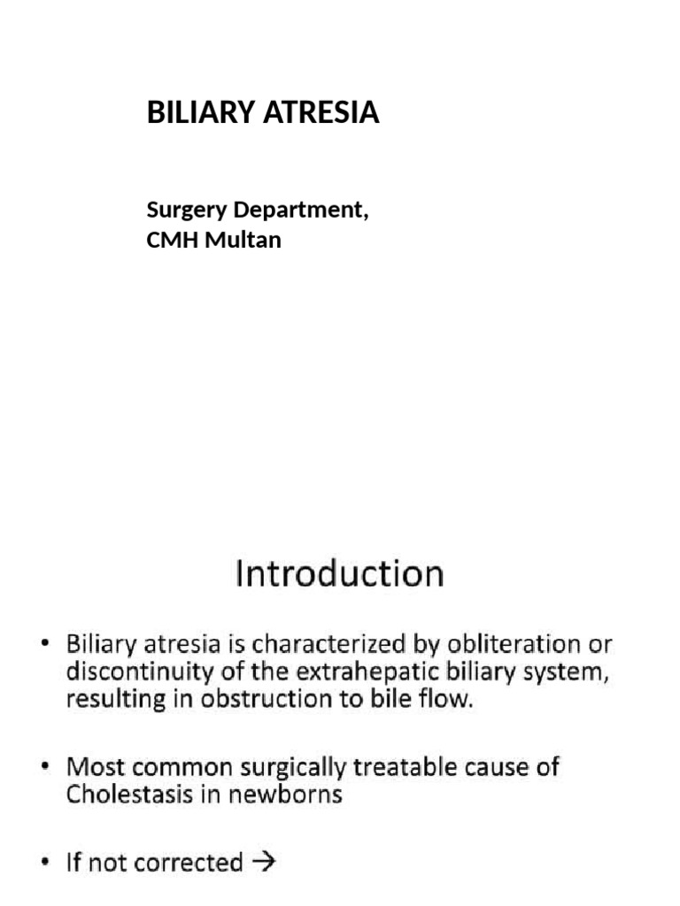 Biliary Atresia | PDF