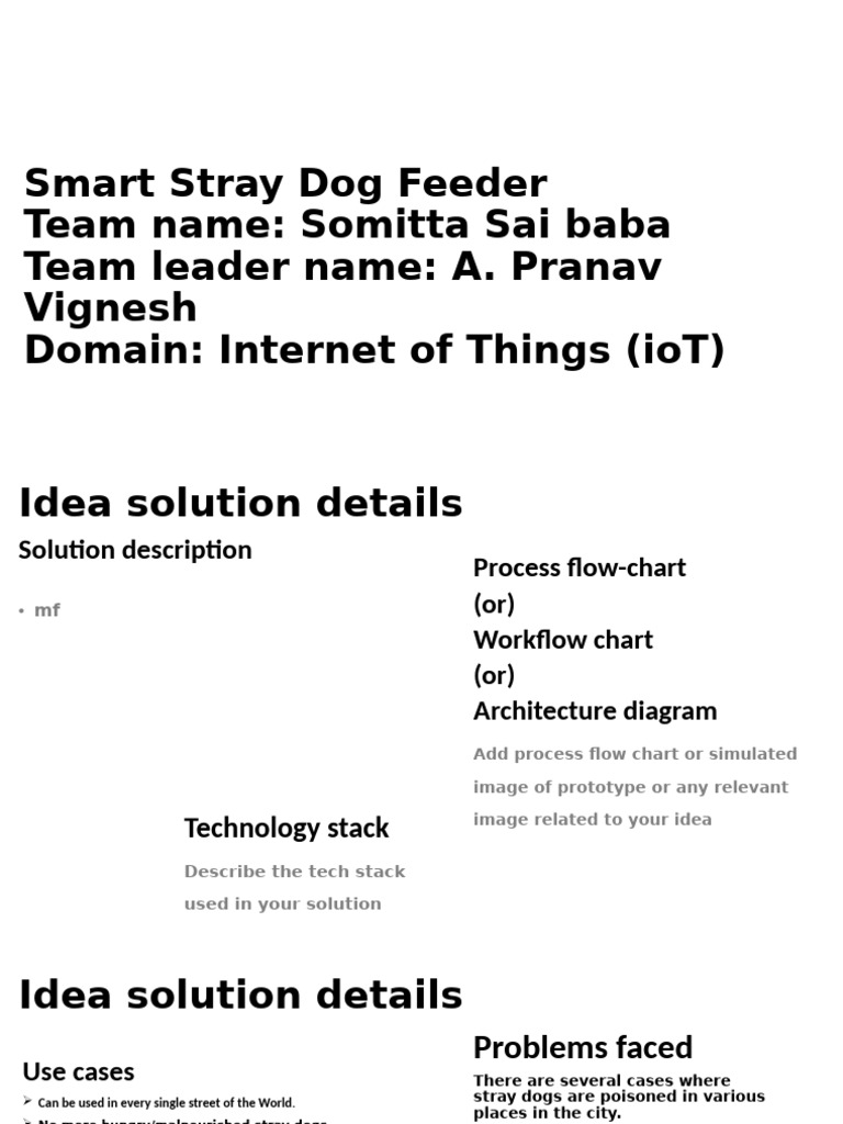 Smart Feeder for Stray Dogs with Security | PDF