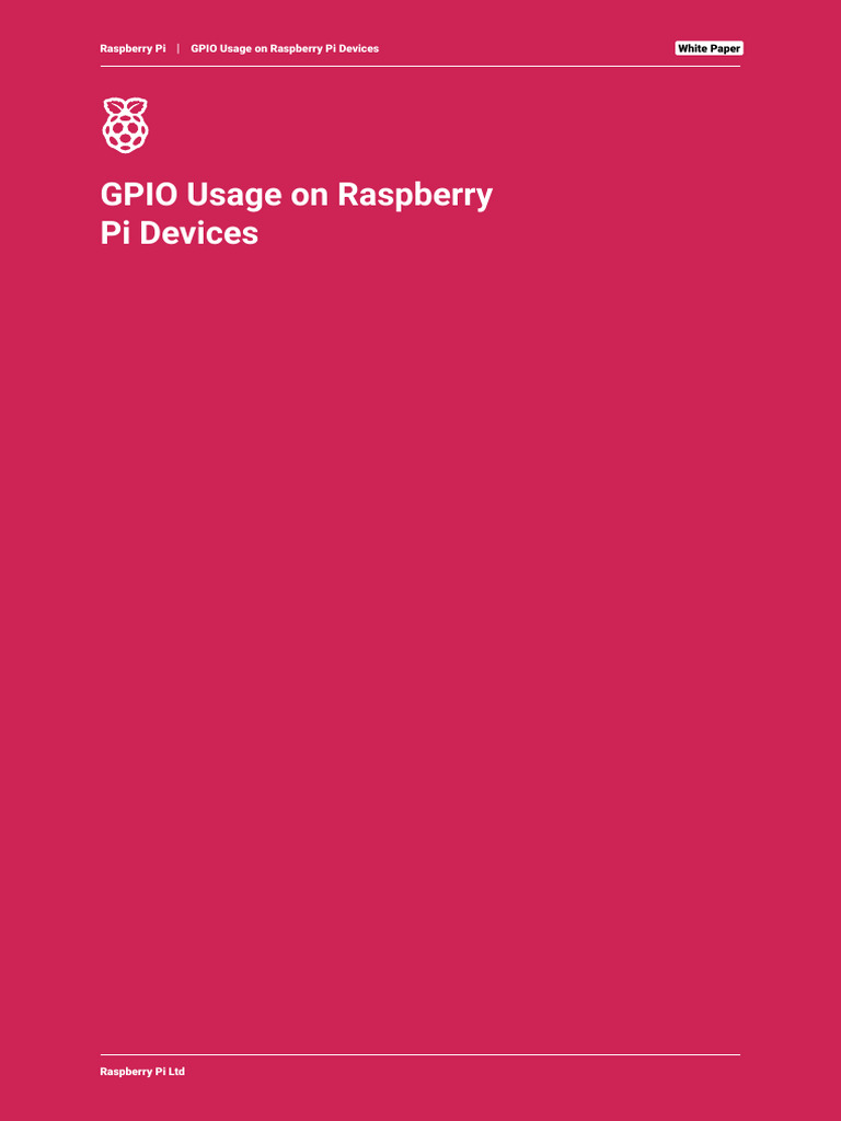 RP 006553 WP A History of GPIO Usage On Raspberry Pi Devices and Current Best Practices | PDF ...