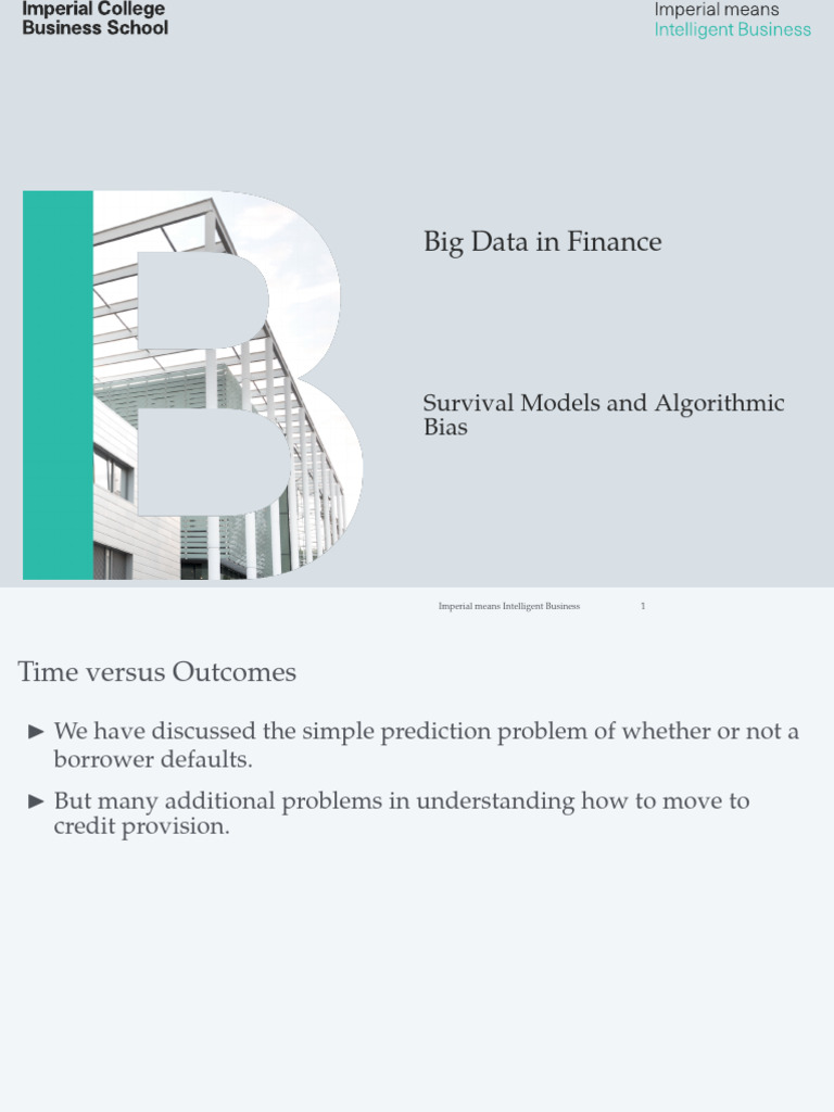 Lecture4 Part1 Survival 2025 | PDF | Refinancing | Mortgages