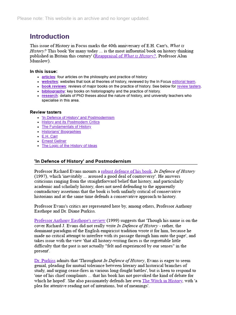 Celebrating E.H. Carr's Legacy in History | PDF | Knowledge | Historian