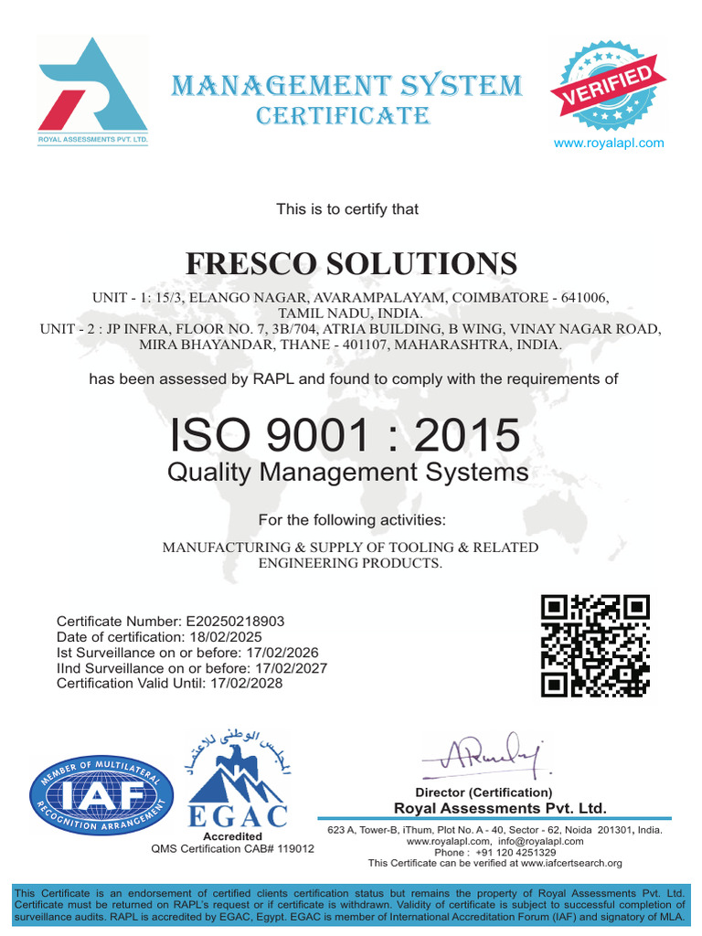 Fresco Solutions - Tooling and Products-2025 | PDF | Plastic | Metals