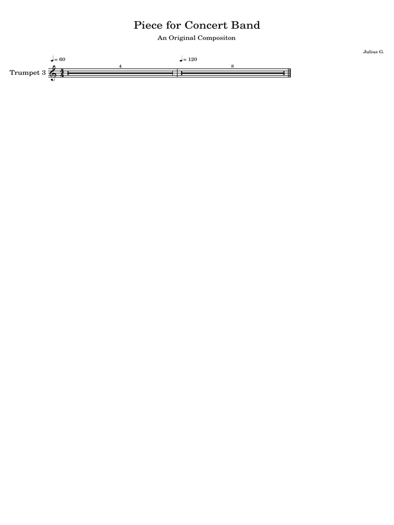 Flat-For-education-Piece For Concert Band - Trumpet 3 | PDF