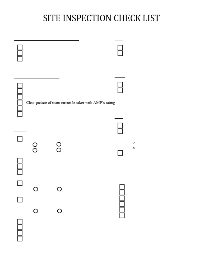 Comprehensive Site Inspection Checklist | PDF | Solar Panel