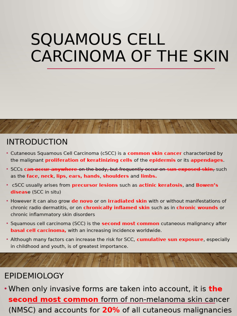 Skin Cancer: Squamous Cell Carcinoma | PDF | Skin Cancer | Neoplasms