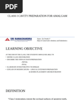 Class I Cavity Preparation | PDF | Tooth Enamel | Dentin
