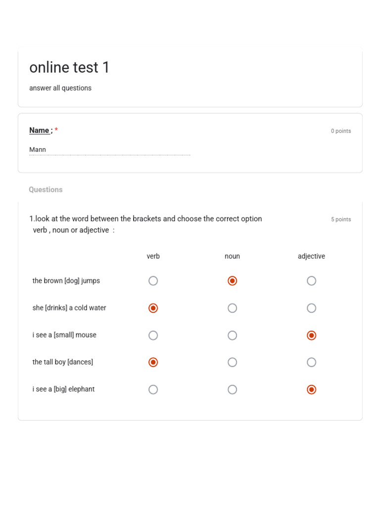 Online Test 1 - Google Forms | PDF | Language Mechanics | Linguistic ...