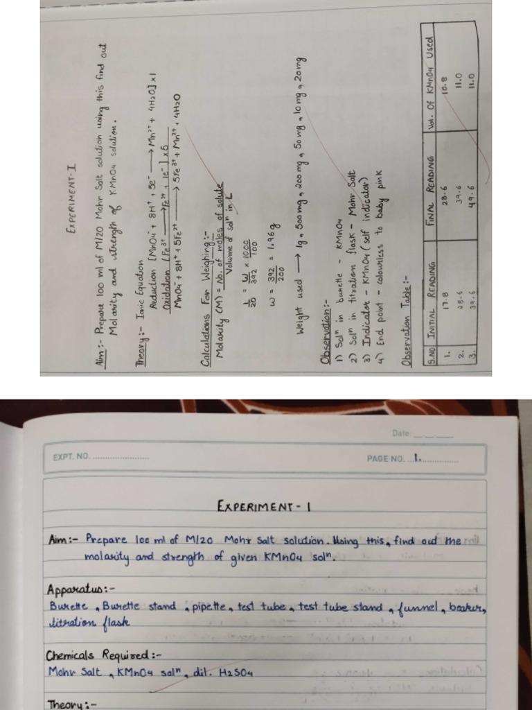 Chemistry Practical File PDF | PDF