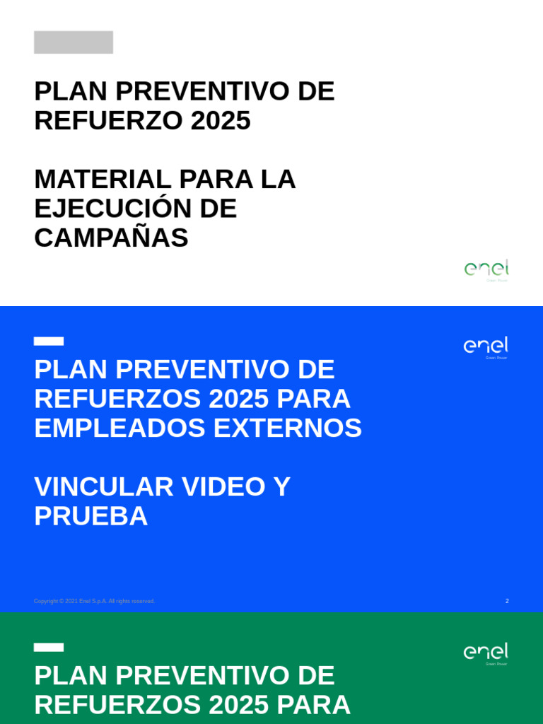 Esp Reinforcement Preventive Plan 2025 - Material For Campaigns ...