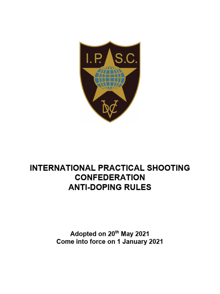 IPSC Anti-Doping Rules 2021 | PDF | Burden Of Proof (Law) | Doping In Sport