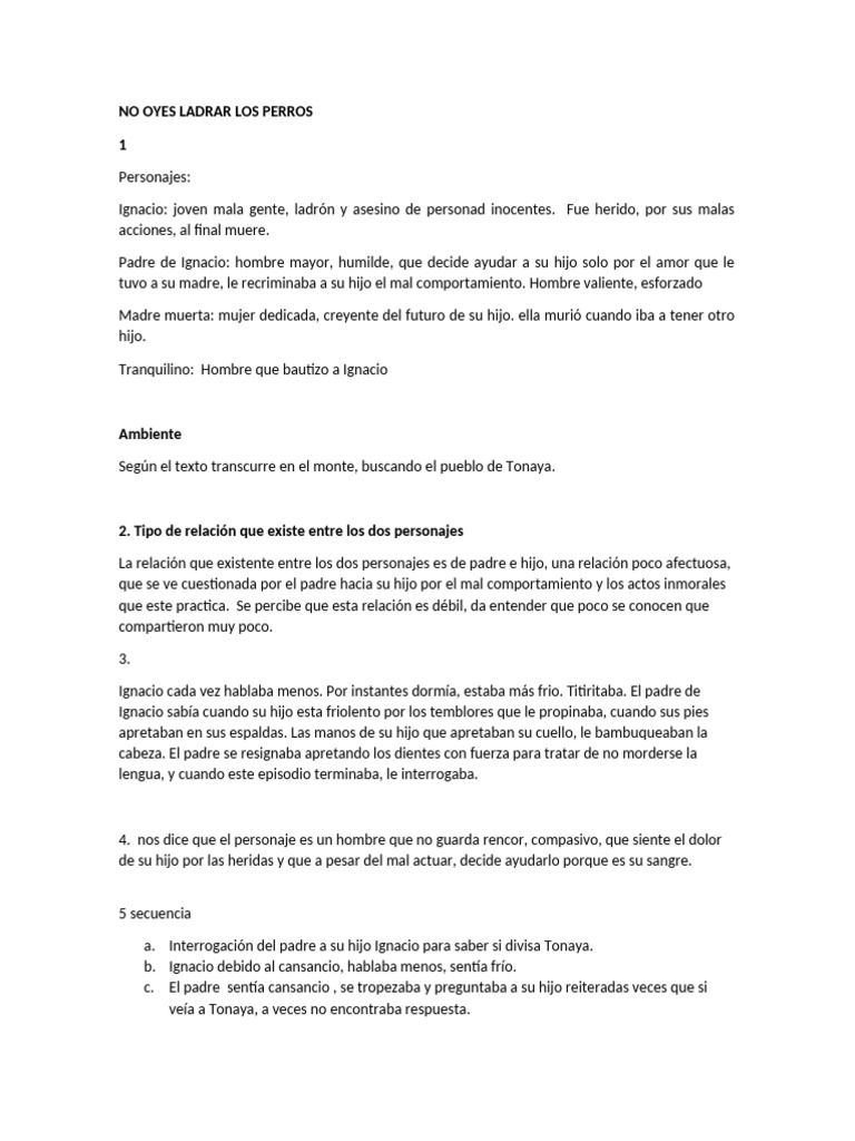 No Oyes Ladrar Los Perros | PDF