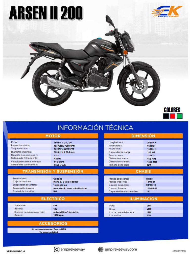 Ficha Tecnica Arsen II | PDF