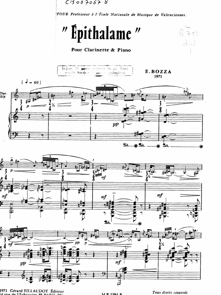 Bozza E. - Epitalame | PDF