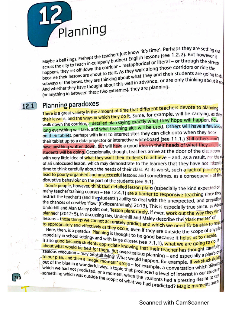 Chapter 12 Planning | PDF