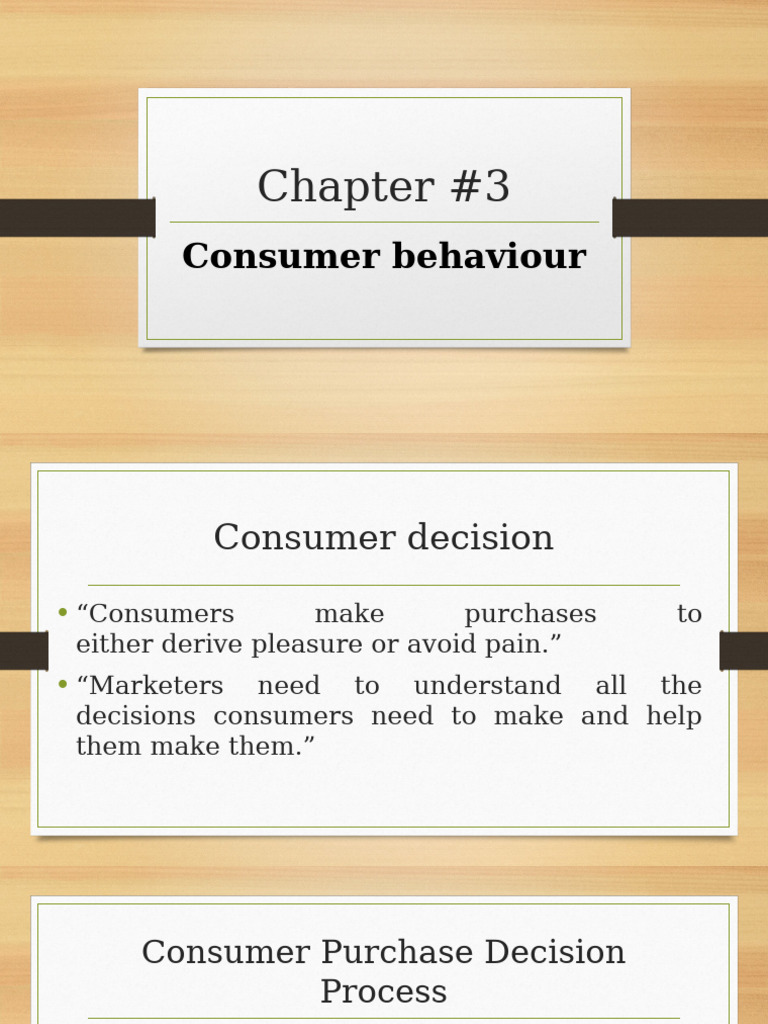 Chapter 3 - Marketing | PDF | Behavior | Consumer Behaviour