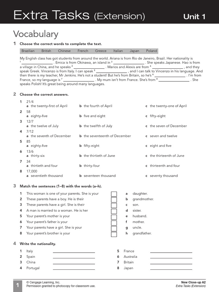 Units 1-6 Worksheets | PDF | Room | Cakes