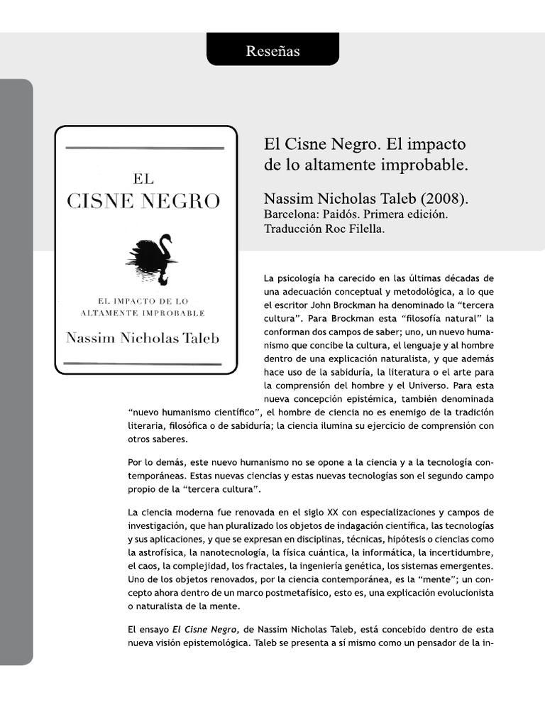 Nassim Taleb - Cisne Negro | PDF