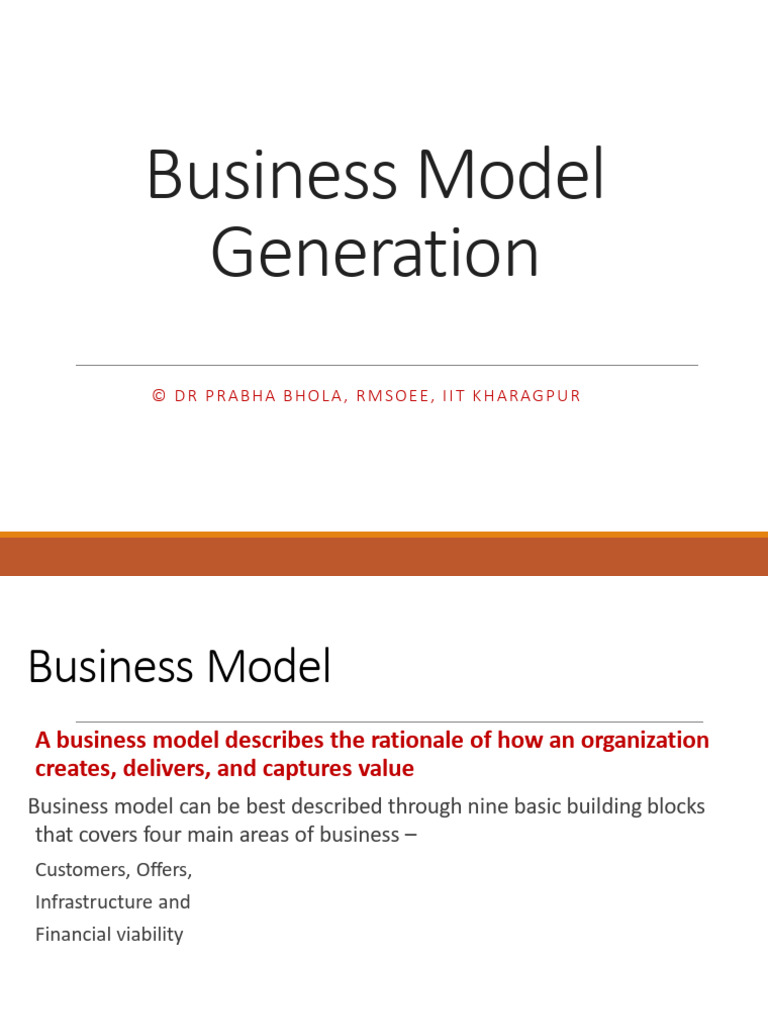 Business Model Generation - 30.7.24 | PDF | Franchising | Business Model