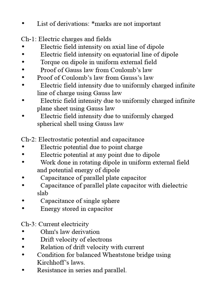 Physics Derivations | PDF | Inductance | Magnetic Field
