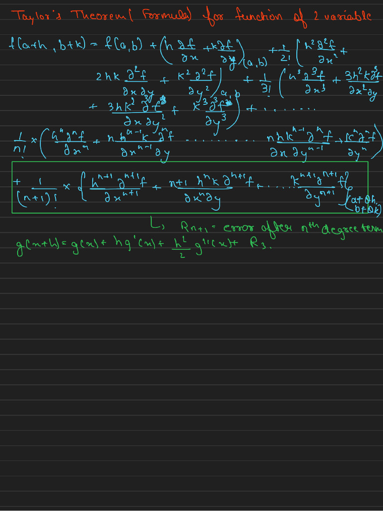 Taylor Formula For FN of 2 Variable | PDF