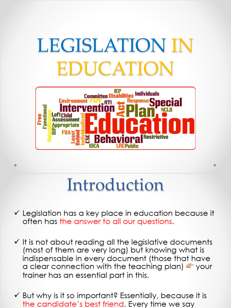 Legislation in Education | PDF