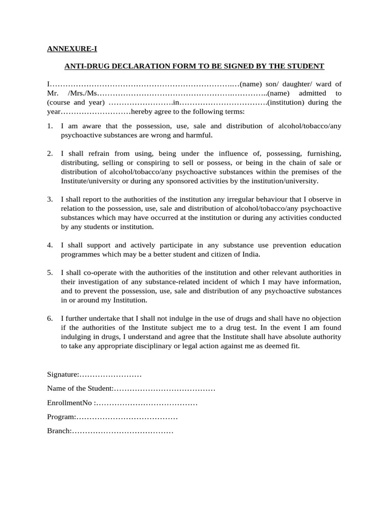 Anti Drug Declaration 2024 LAT. | PDF | Substance Abuse | Psychoactive Drugs