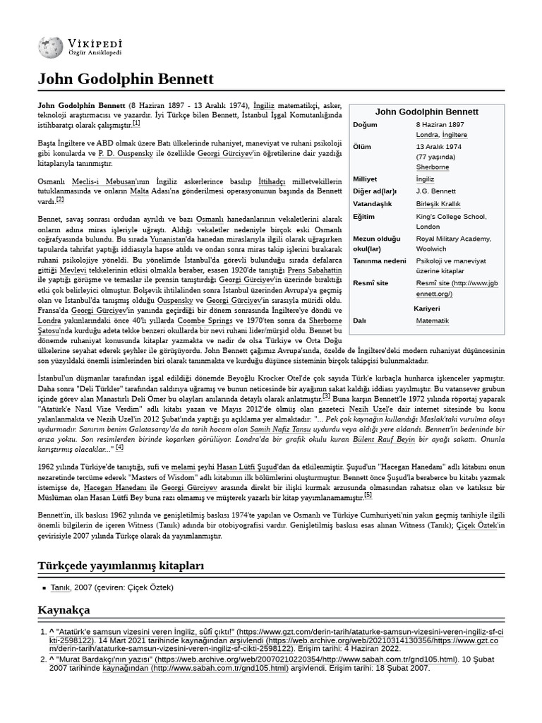 John Godolphin Bennett | PDF