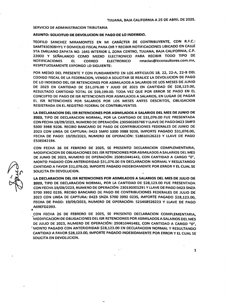 Escrito Libre Teofilo Sanchez | PDF
