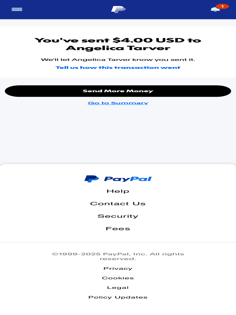 PayPal Send Money Success | PDF