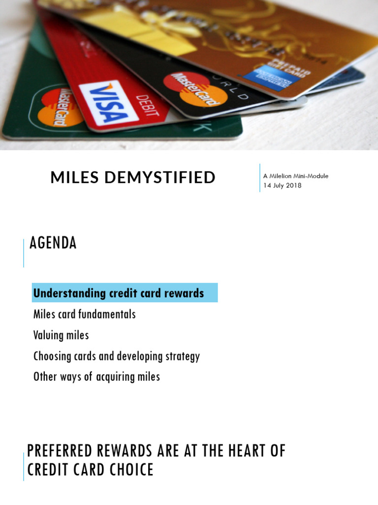 MilesDemystified Session1 Distribution | PDF | Credit Card | Valuation (Finance)