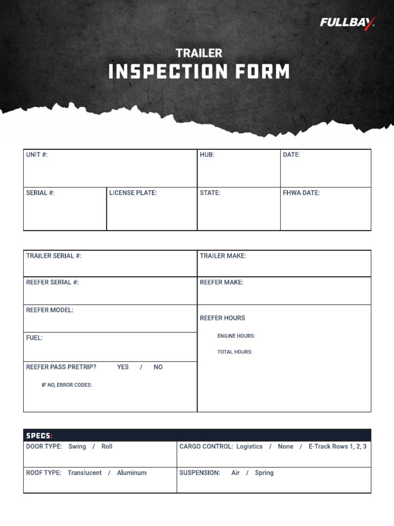 Trailer Inspection | PDF