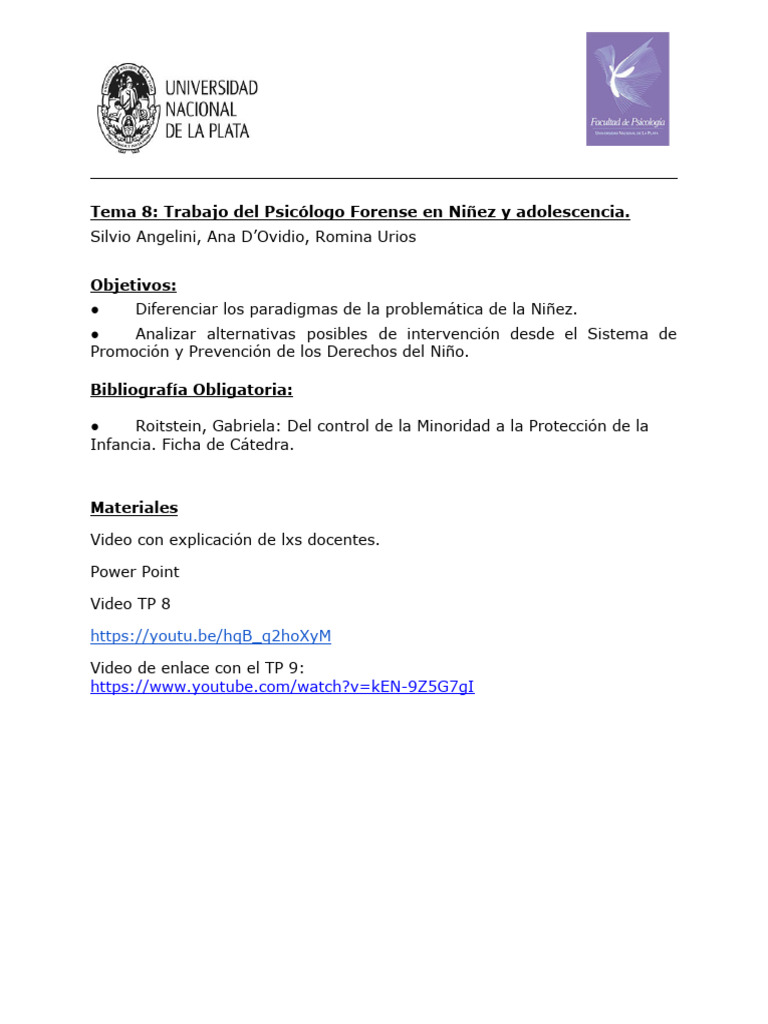Psicología Forense en Niñez y Adolescencia | PDF | Derechos de los ...