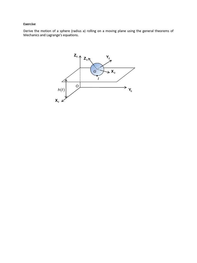 Sphere Motion on Moving Plane Analysis | PDF