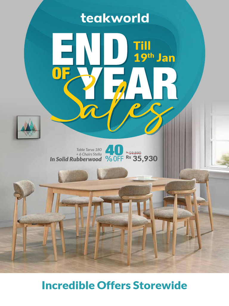 EOY Sales 2024 Teak World Mauritius | PDF | Furniture