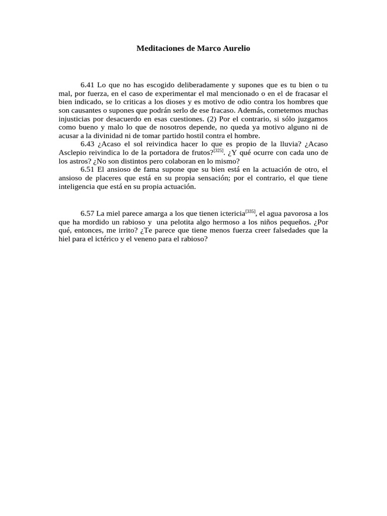 Meditaciones de Marco Aurelio | PDF