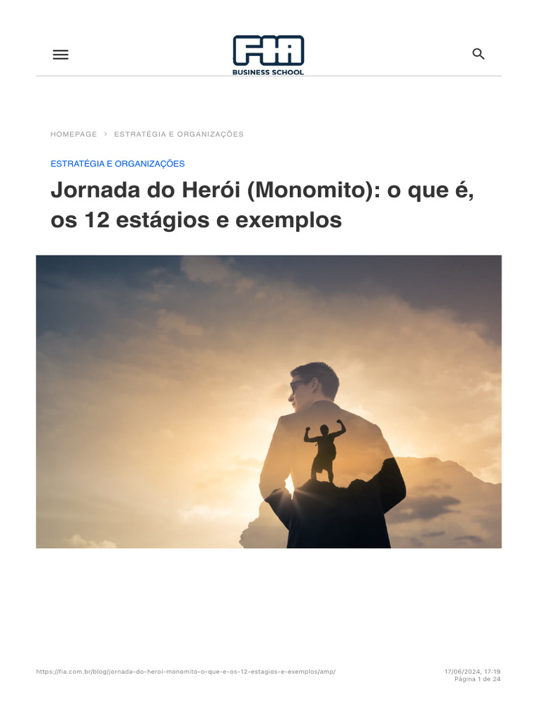 Jornada do Herói (Monomito)- o que é, os 12 estágios e exemplos - FIA | PDF | Herói | Narrativa
