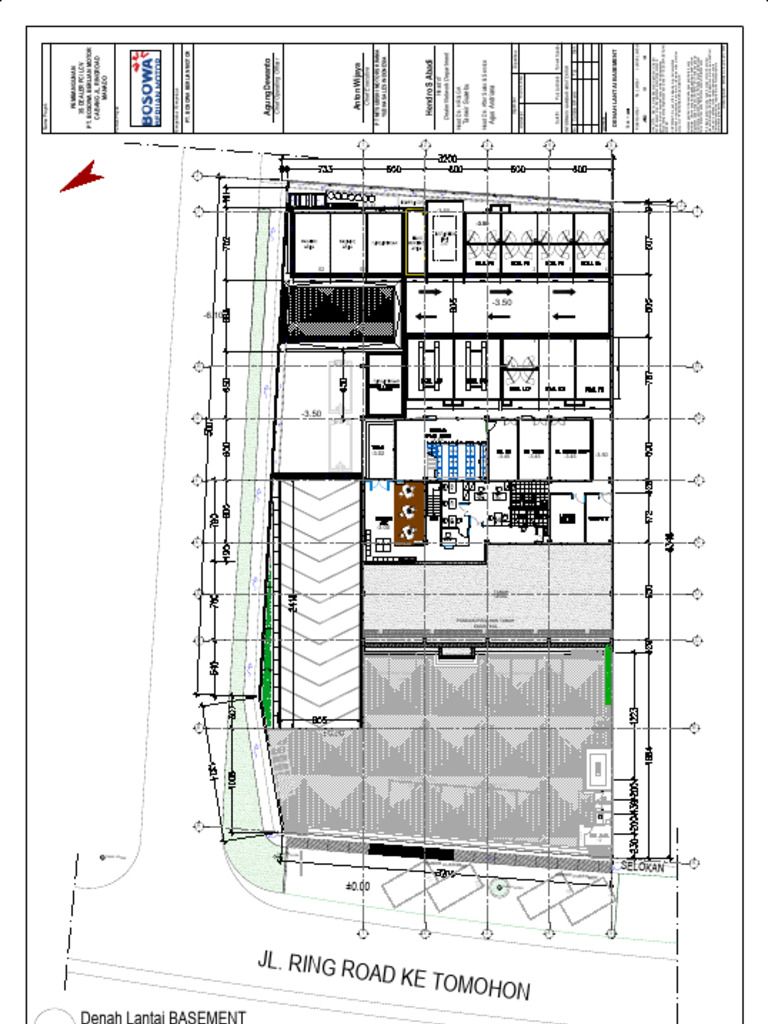 Denah Lantai Basement 3S Dealer Manado | PDF