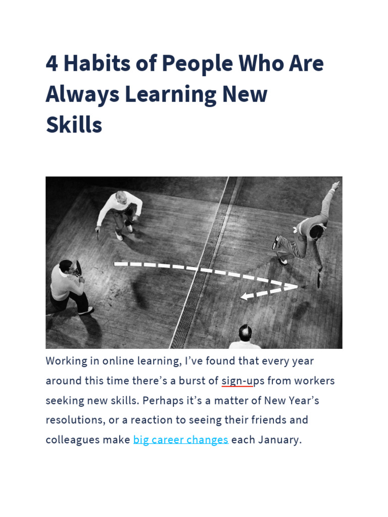 Habits for Lifelong Learning Success | PDF | Learning | Educational ...