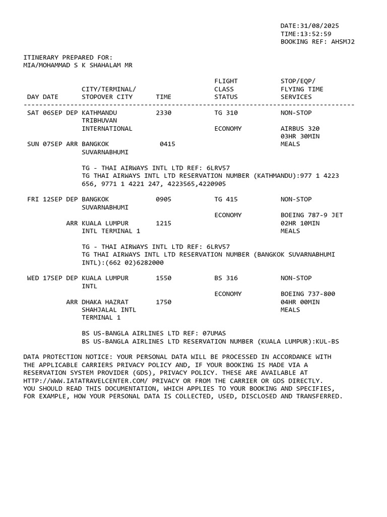 Mia Mohammad S K Shahalam MR | PDF | Jet Aircraft | Transport